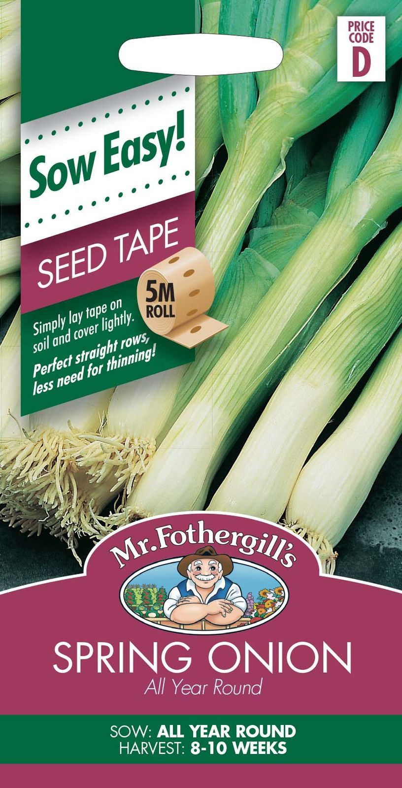 Mr Fothergills Spring Onion Seed Tape – Woonona Petfood & Produce